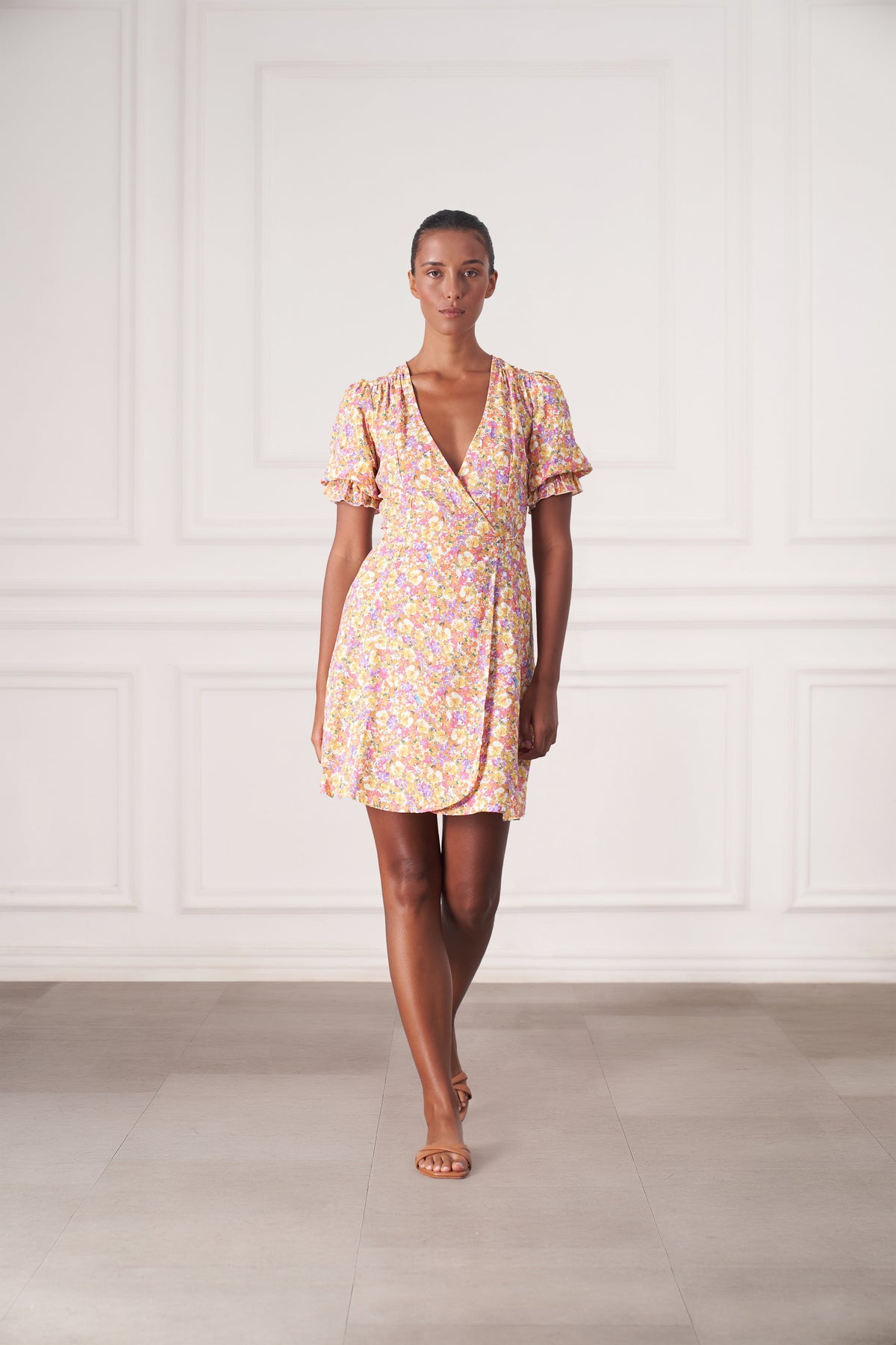 Elsa Mini Wrap Dress | Jardin · HAZEL & FOLK