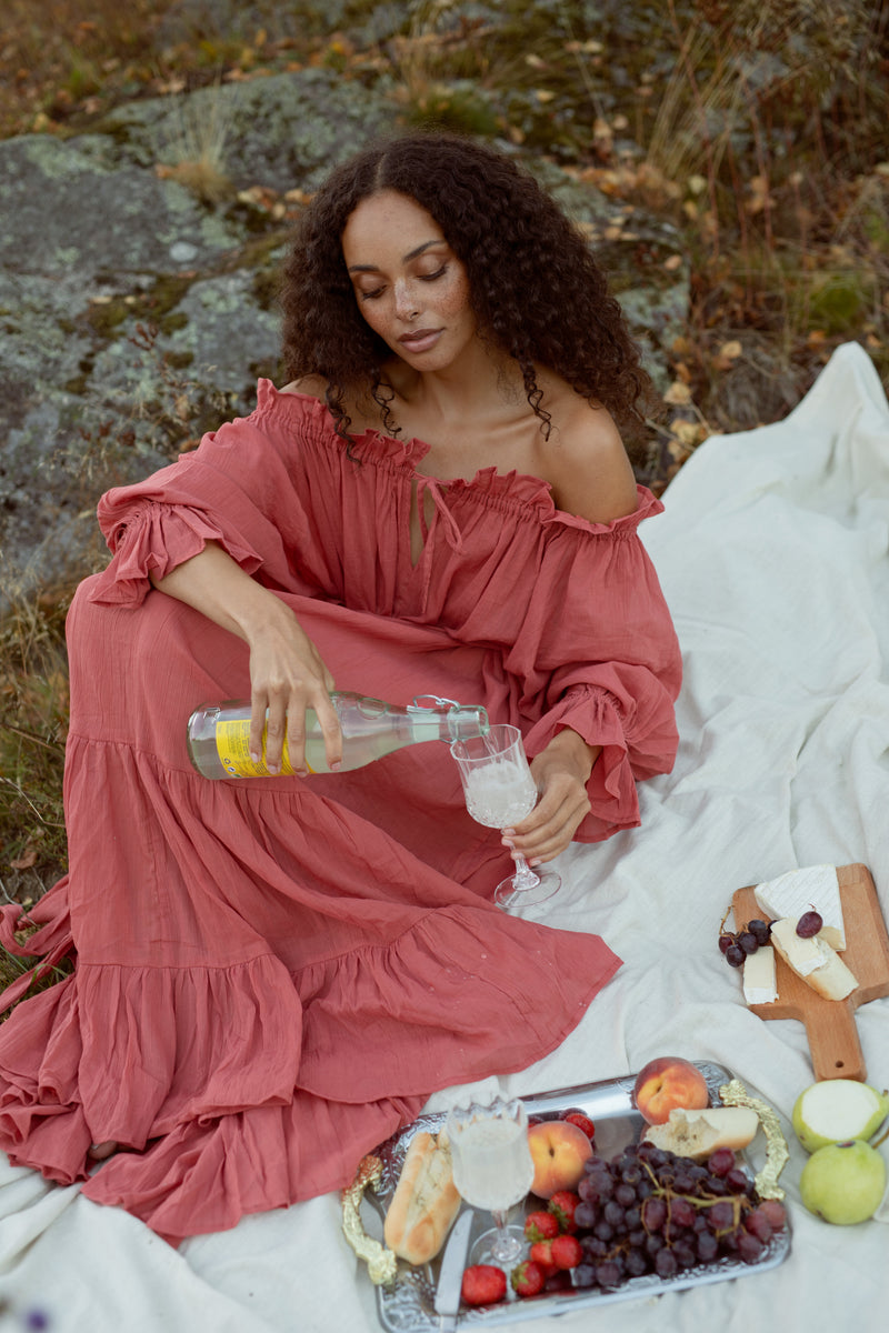 Emmaline Gown | Deep Rose · HAZEL & FOLK