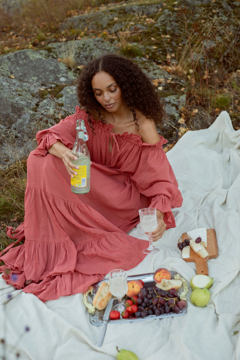 Emmaline Gown | Deep Rose · HAZEL & FOLK