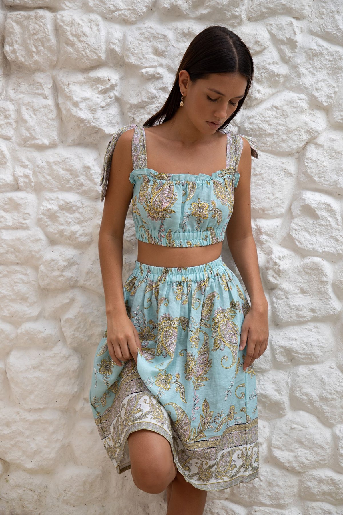 Millie Crop | Amalfi Paisley · HAZEL & FOLK